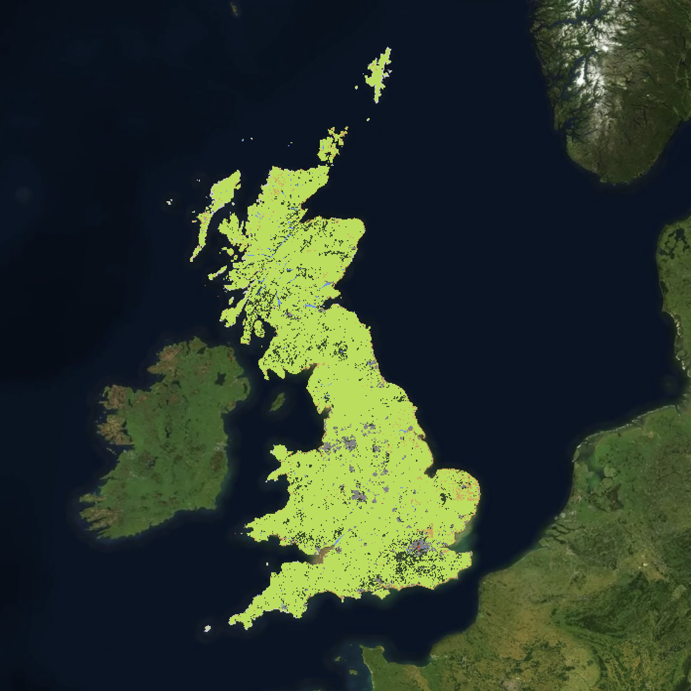 Detailed land cover map for all of Great Britain – Scalgo