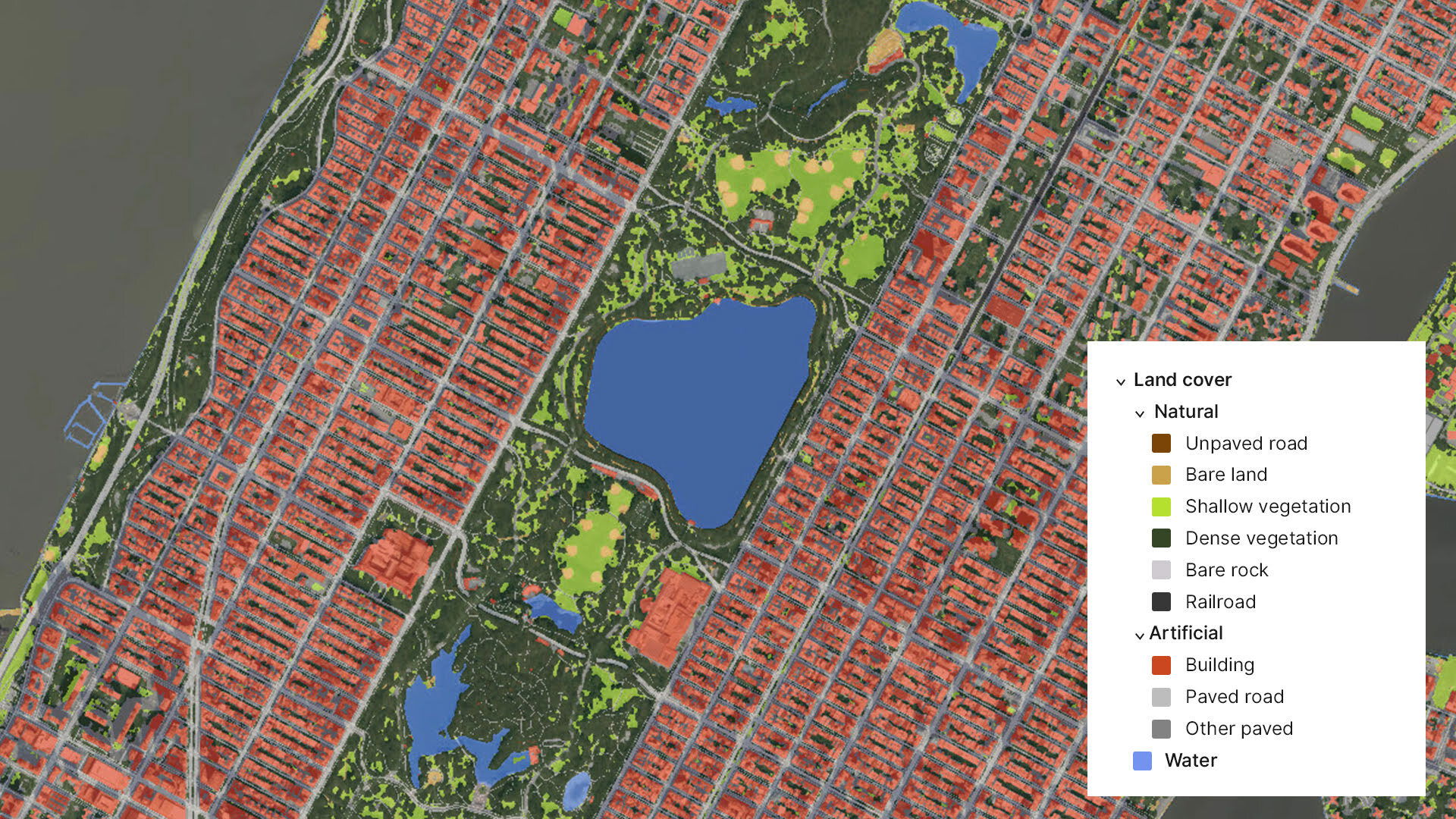 Detailed land cover map anywhere in the United States – Scalgo